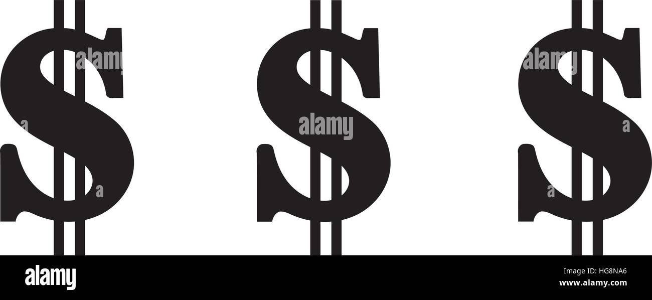 Dollar signs triple Stock Vector Image & Art - Alamy