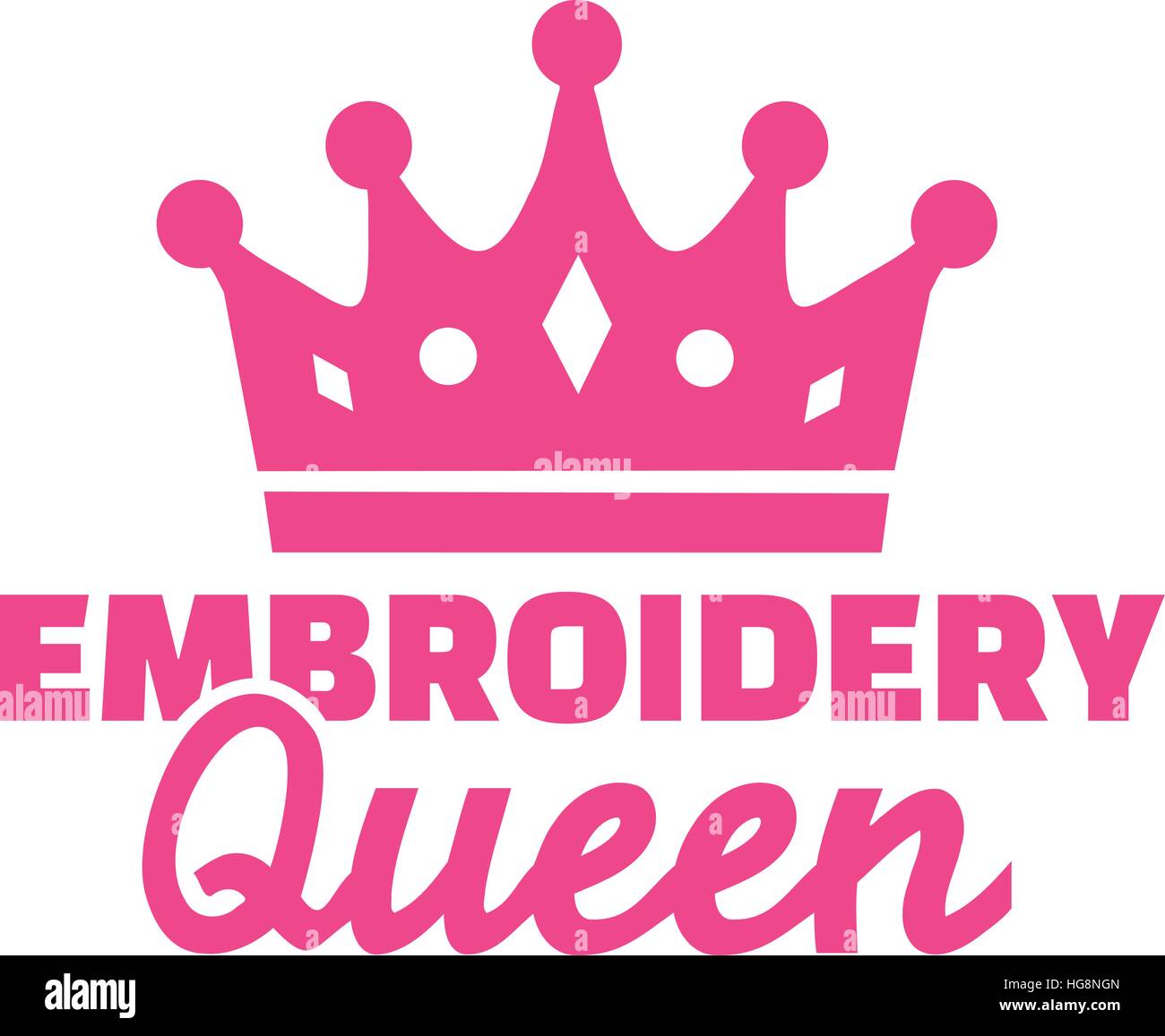 Embroidery queen Stock Vector Images - Alamy