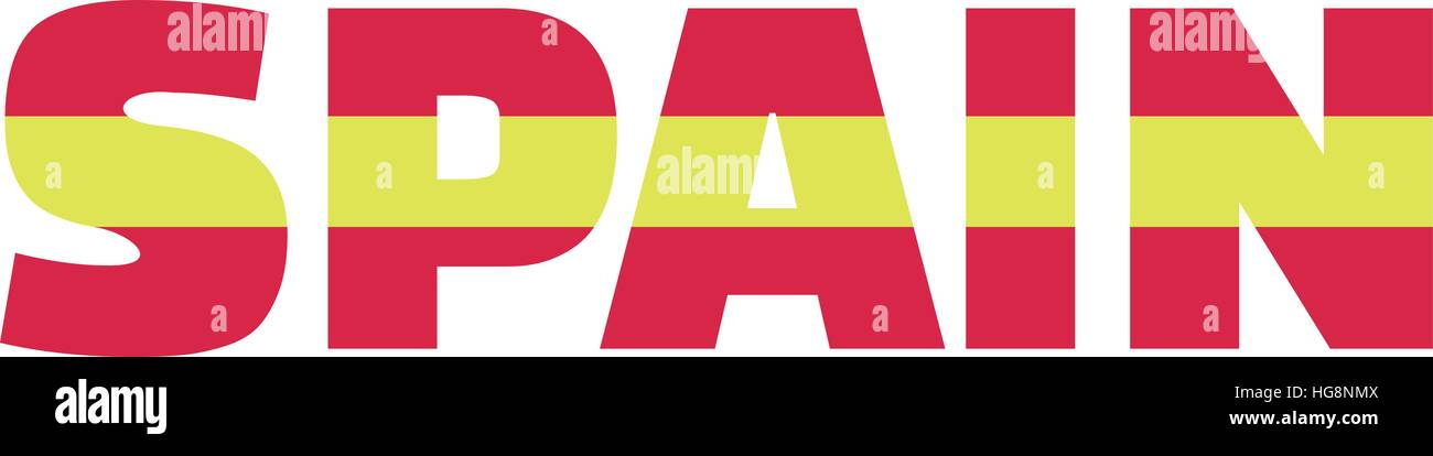 Spanish flag word Stock Vector Image & Art - Alamy
