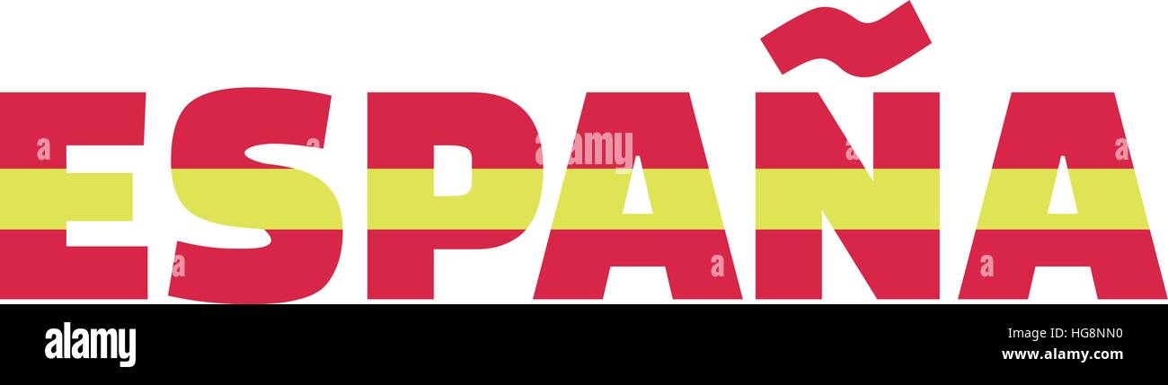 Spanish flag word espana Stock Vector Image & Art - Alamy