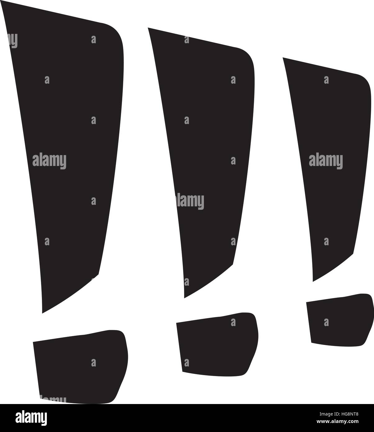 Exclamation mark triple - attention Stock Vector Image & Art - Alamy