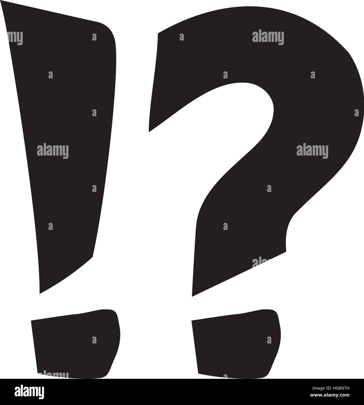 Exclamation mark and question mark fat Stock Vector Image & Art - Alamy
