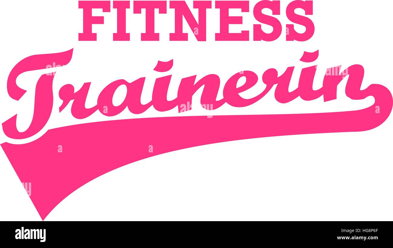 Female fitness trainer - german word Stock Vector Image & Art - Alamy