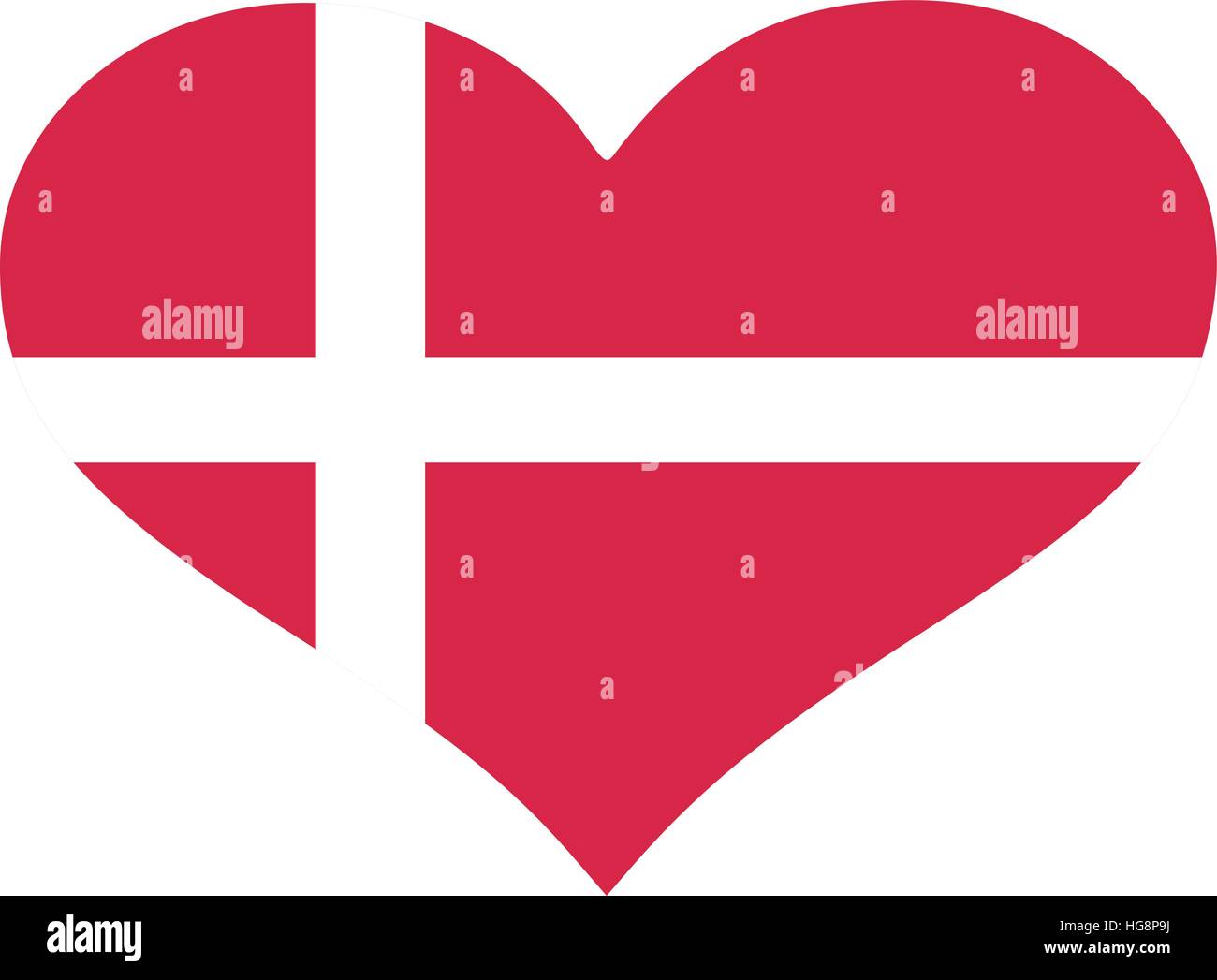 Denmark flag heart Stock Vector Image & Art - Alamy