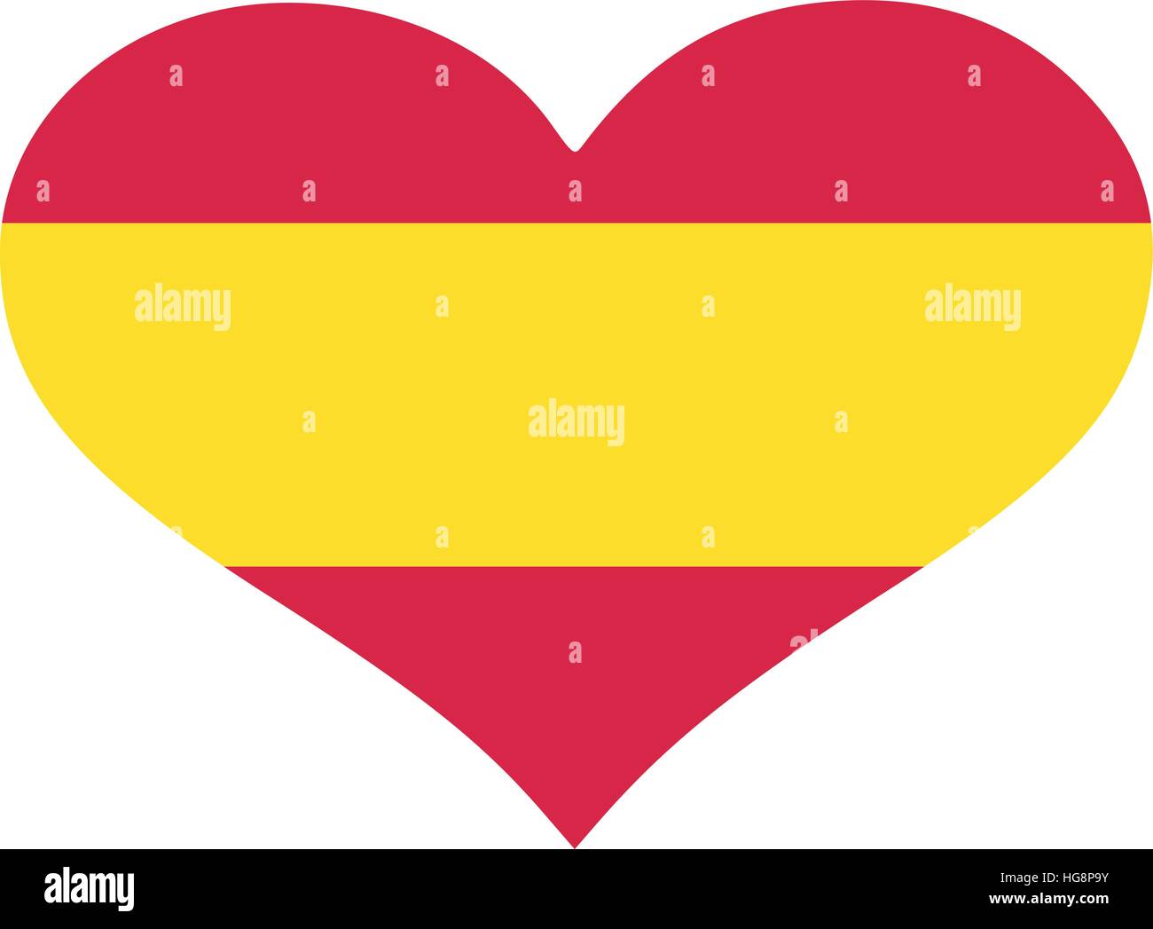 Spain flag heart Stock Vector Image & Art - Alamy
