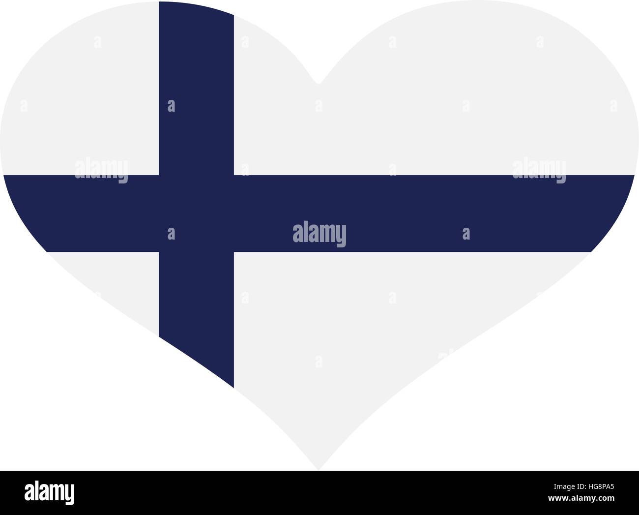 Finland flag heart Stock Vector Image & Art - Alamy