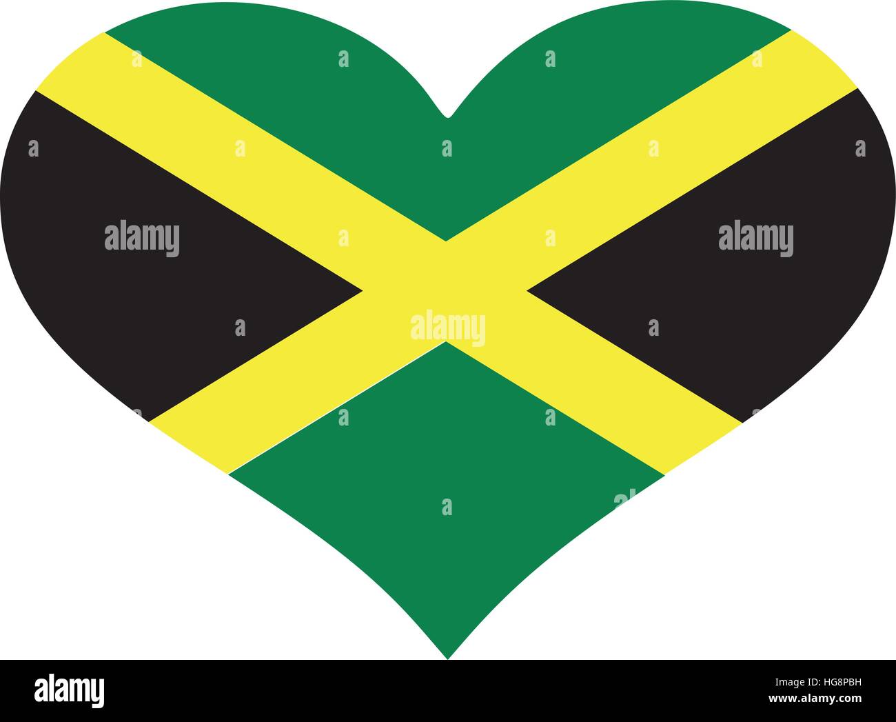 Jamaica heart flag hi-res stock photography and images - Alamy