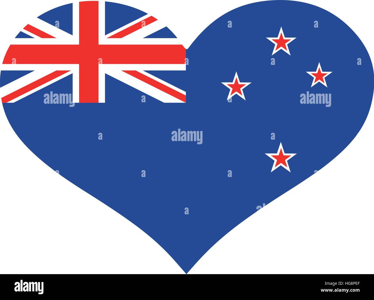 Zealand flag heart hi-res stock photography and images - Alamy