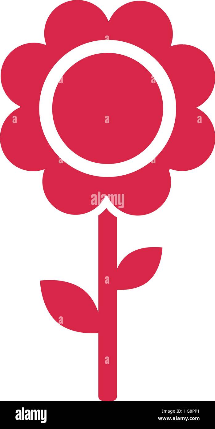 Red flower icon Stock Vector Image & Art - Alamy