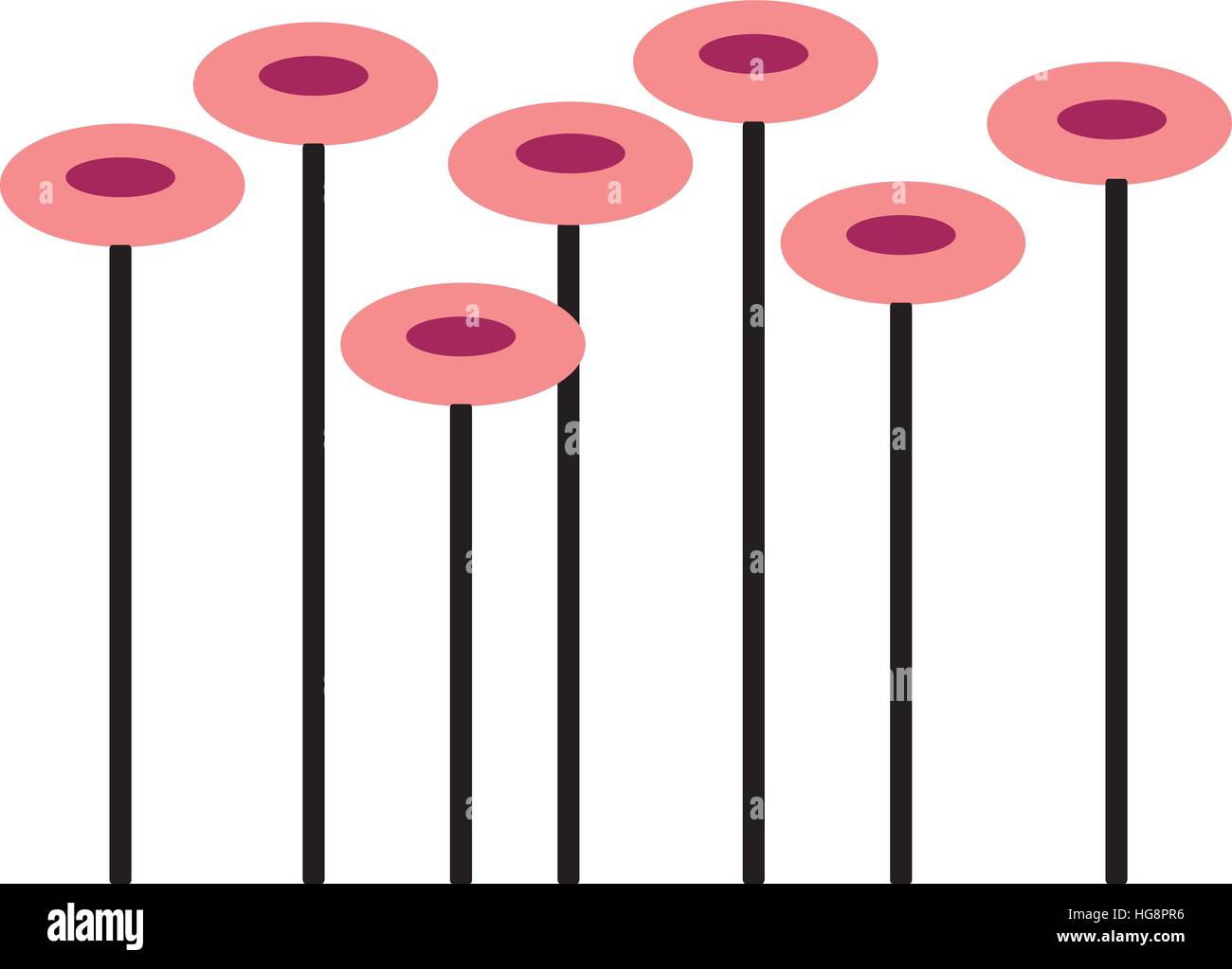 Long flower stems Stock Vector Images - Alamy