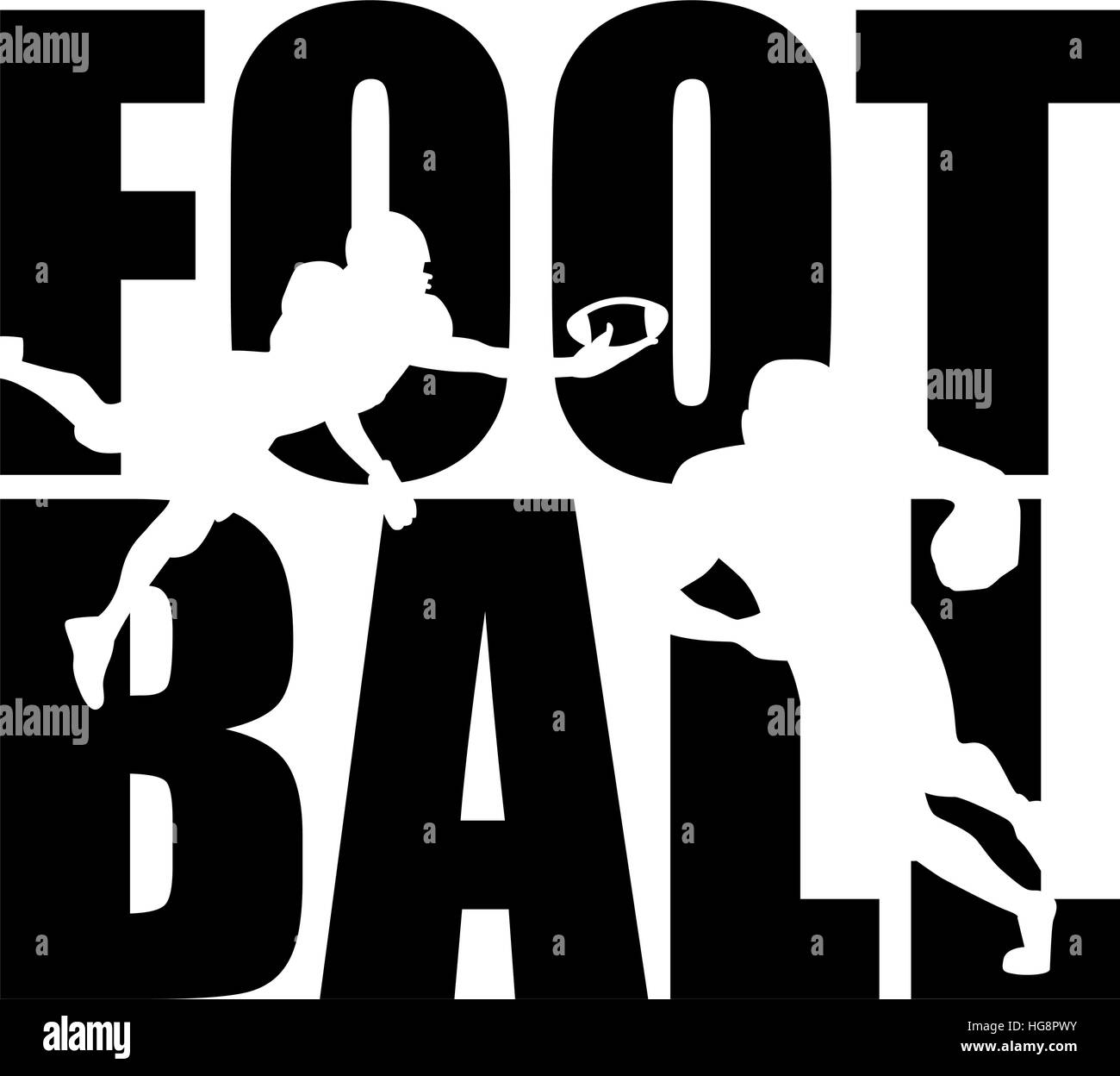 Football word with player cutouts Stock Vector Image & Art - Alamy