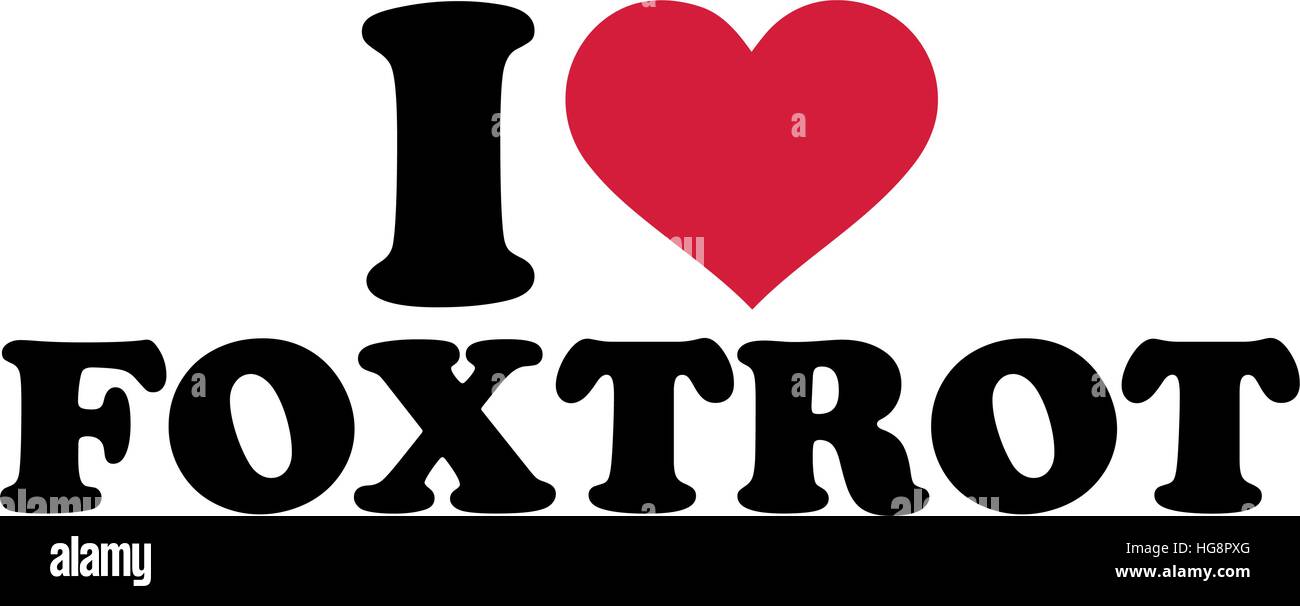 I love Foxtrot Stock Vector Image & Art - Alamy