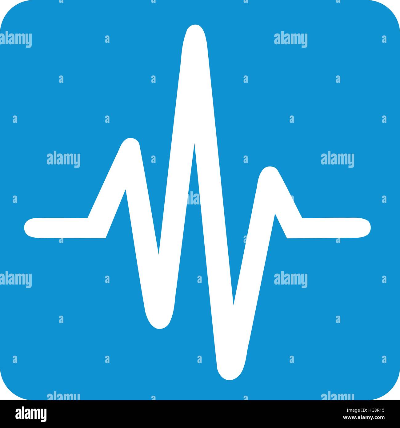 Blue icon with Heartbeat Stock Vector Image & Art - Alamy