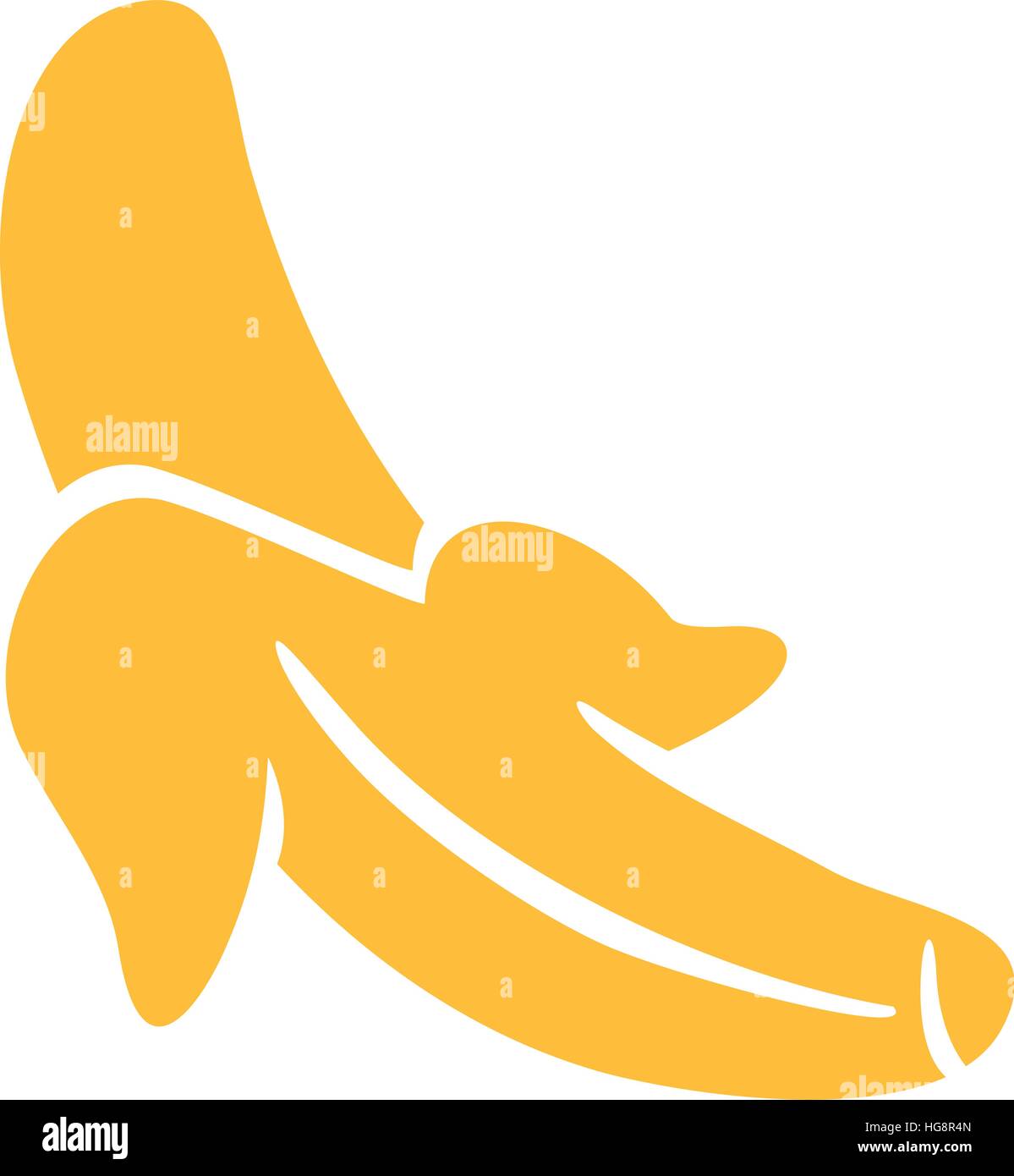Fresh peeled yellow banana Stock Vector Images - Alamy