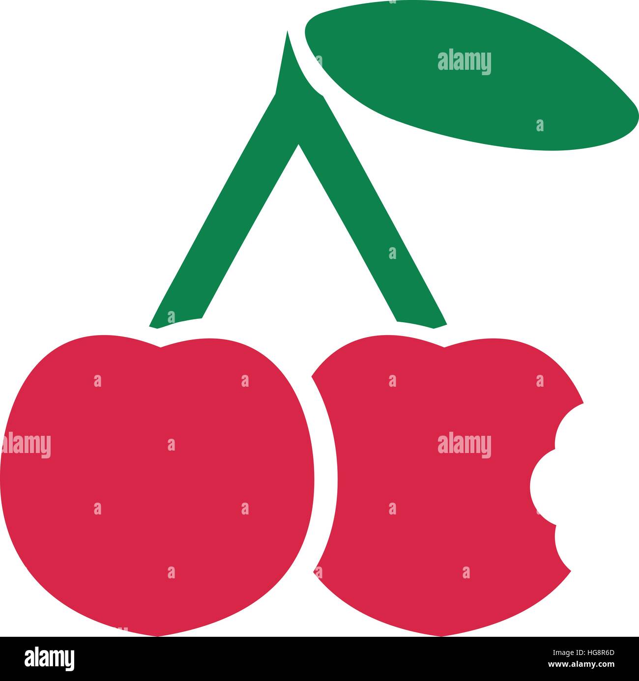 Bitten into cherry Stock Vector Image & Art - Alamy