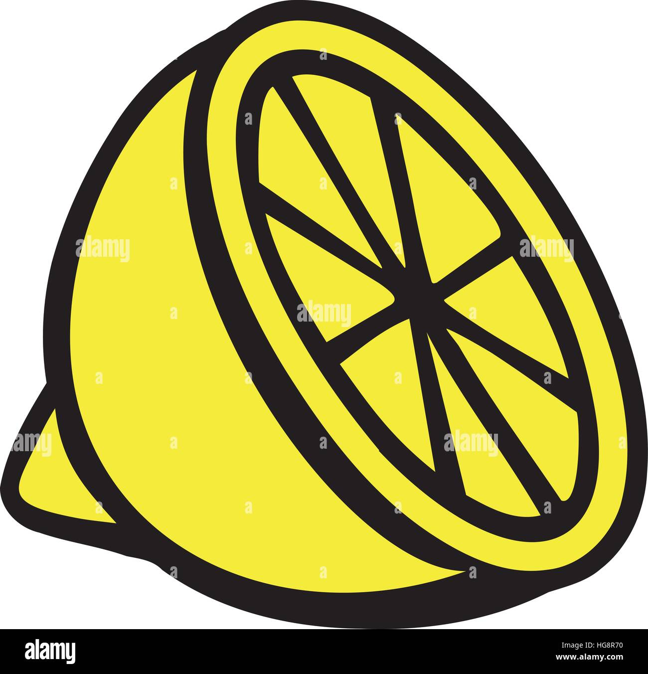 Half lemon cartoon style Stock Vector Image & Art - Alamy