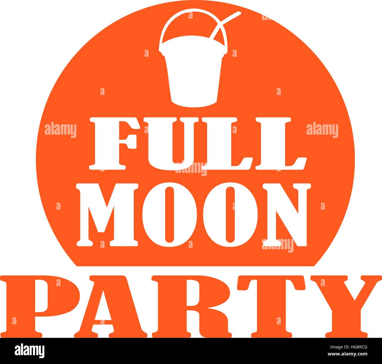 Full moon party with bucket Stock Vector Image & Art - Alamy