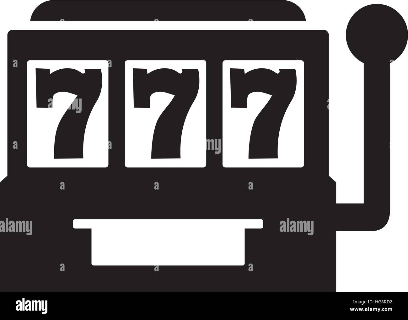 Lucky seven on slot Stock Vector Images - Alamy
