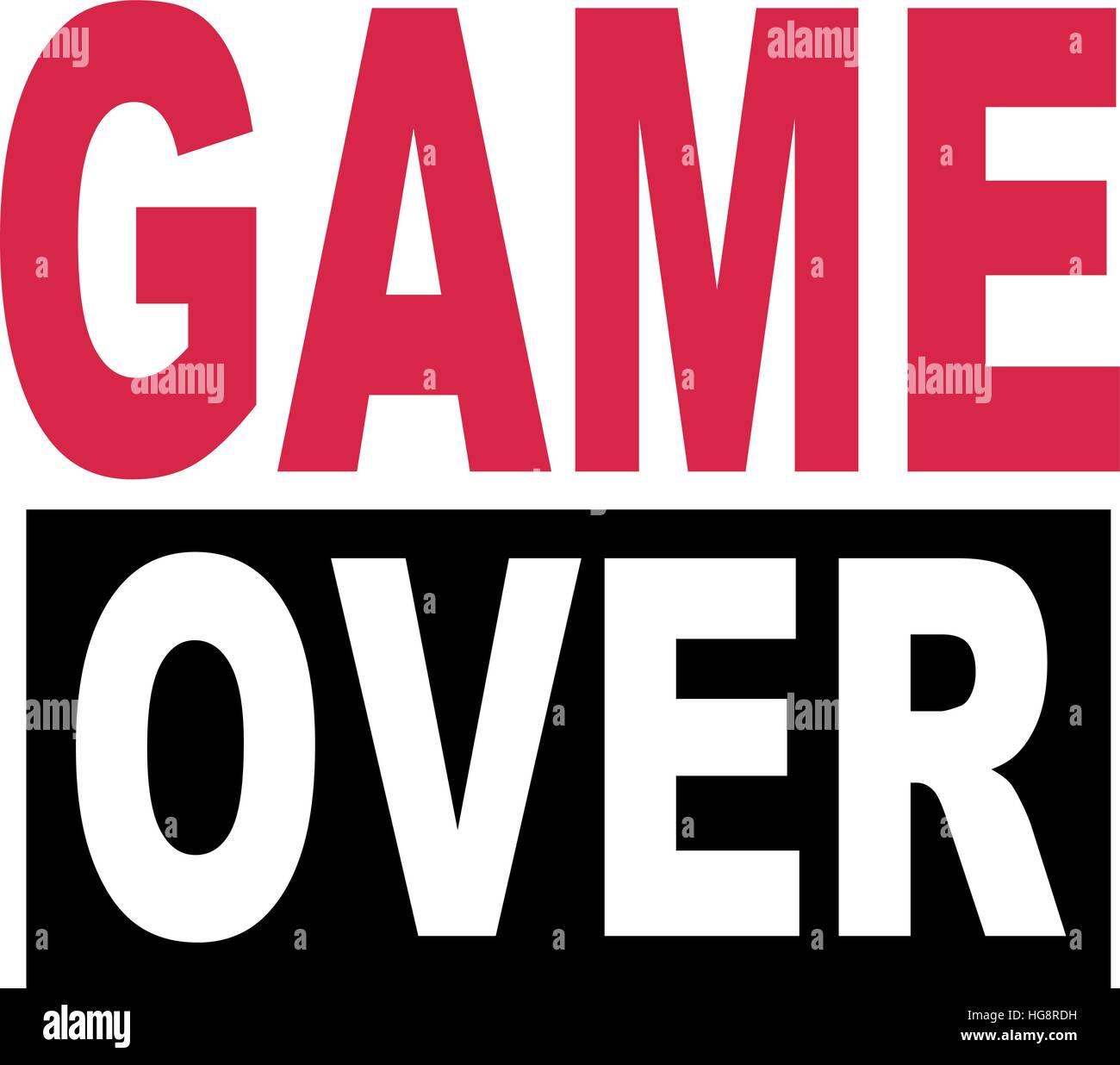 Game over text icon Stock Vector Image & Art - Alamy