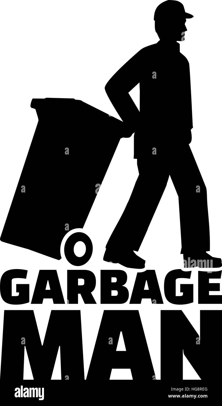 Garbage man with job title Stock Vector Image & Art - Alamy