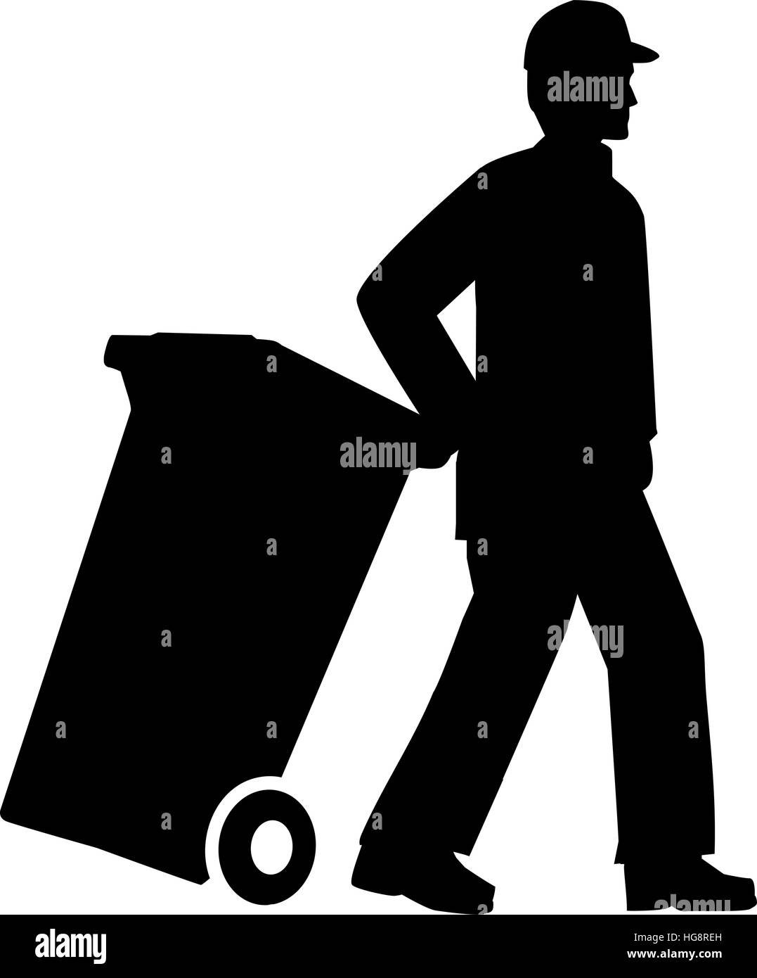Garbage man with bin silhouette Stock Vector Image & Art - Alamy Garbage man with bin silhouette Stock Vector Image & Art - Alamy