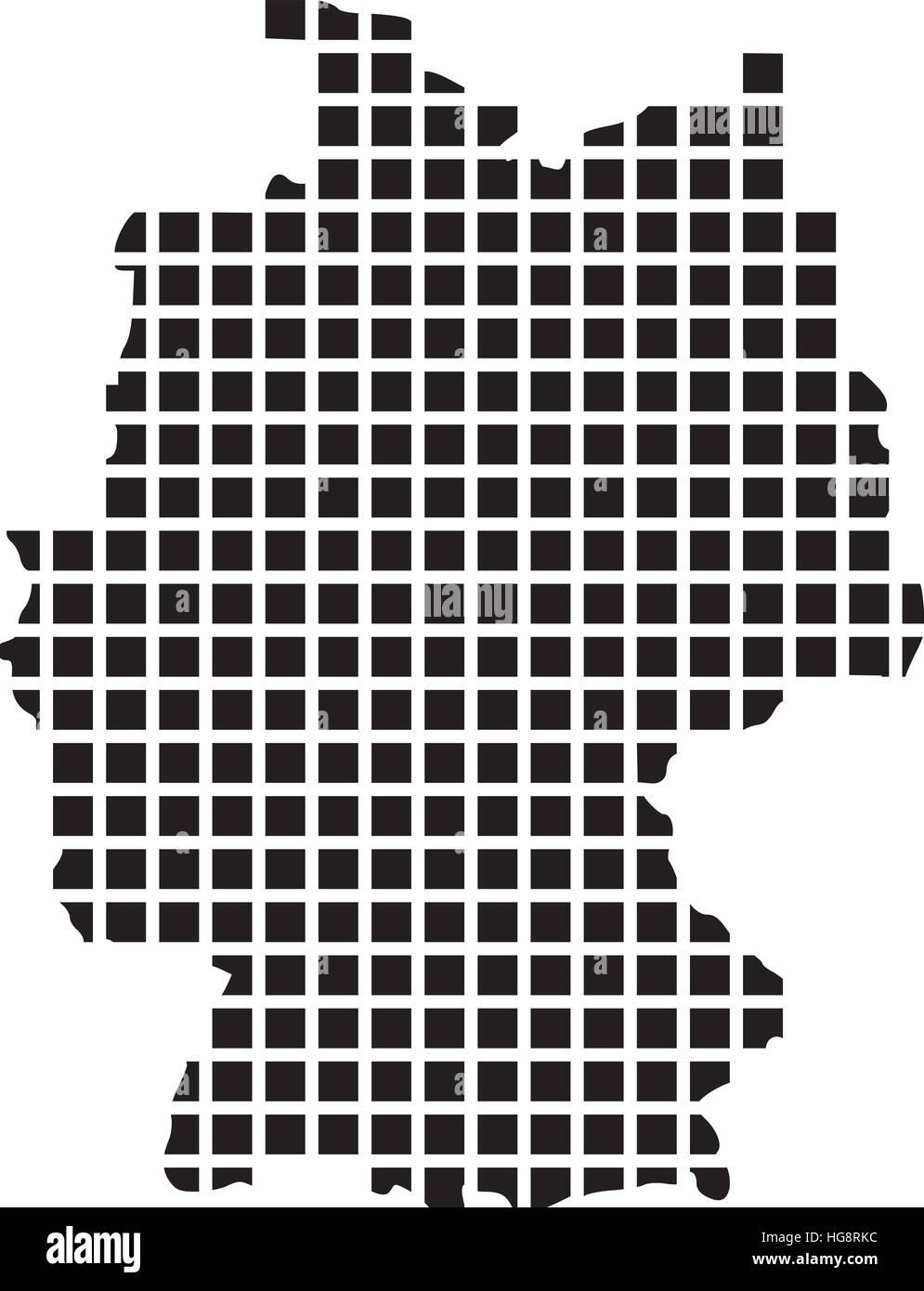 Germany map with pixel Stock Vector Image & Art - Alamy