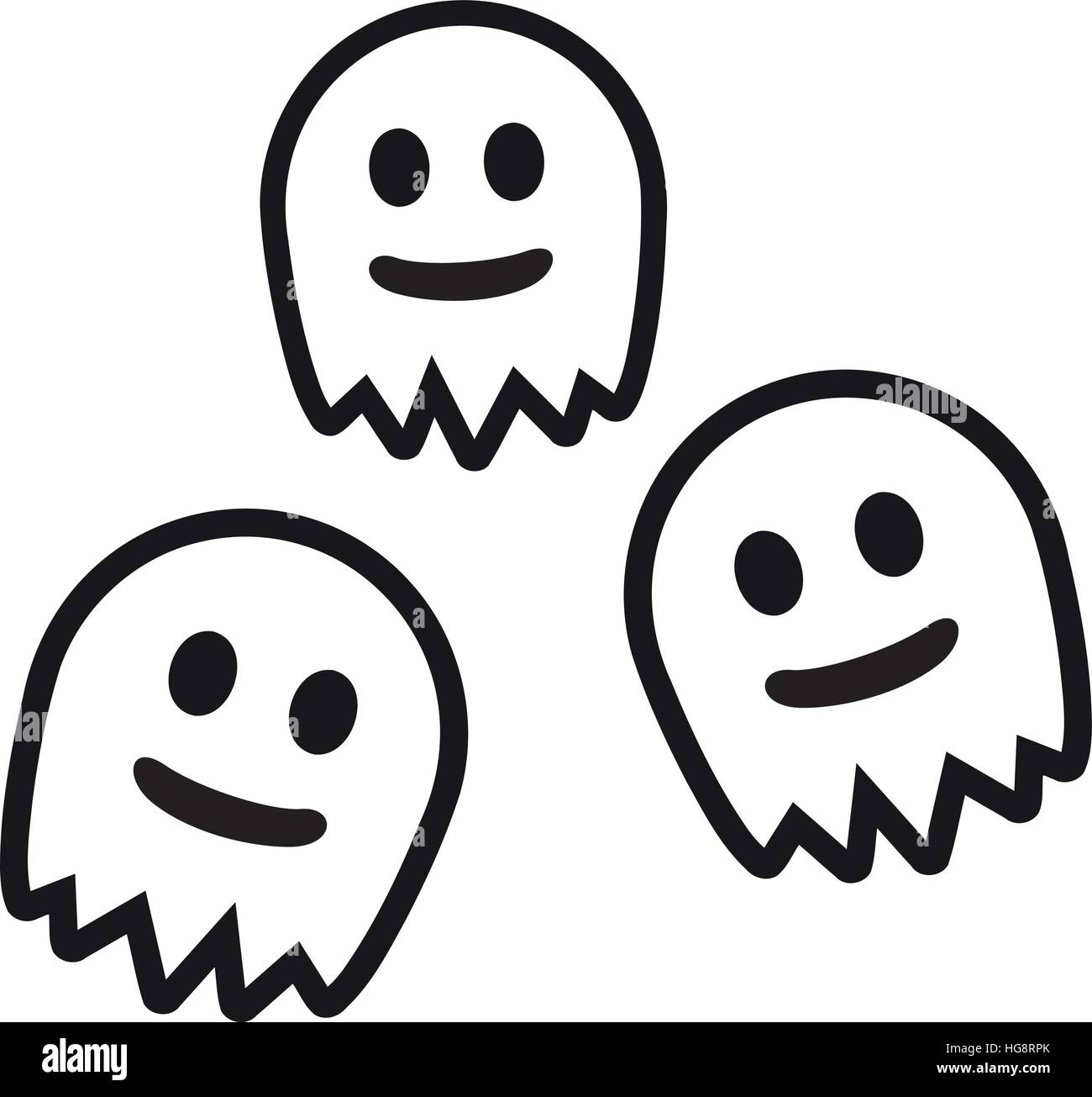 Three cute ghosts Stock Vector Image & Art - Alamy