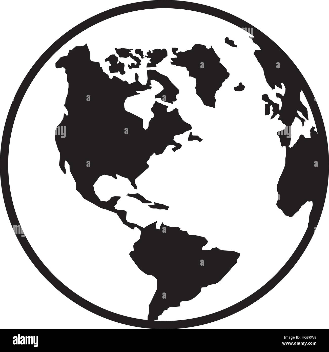 Globe planet earth america south and north Stock Vector Image & Art - Alamy