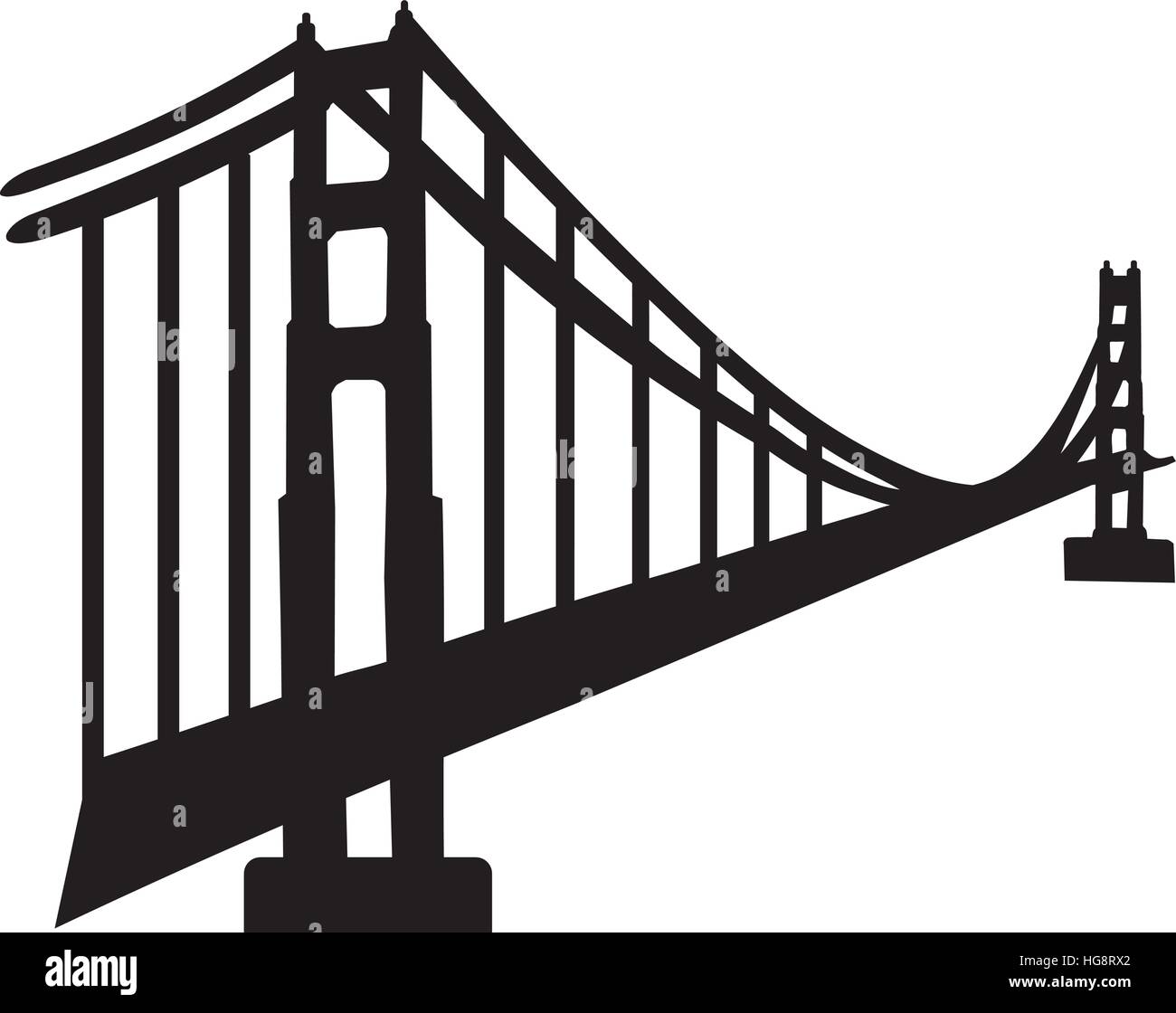 Golden gate bridge Stock Vector Images - Alamy