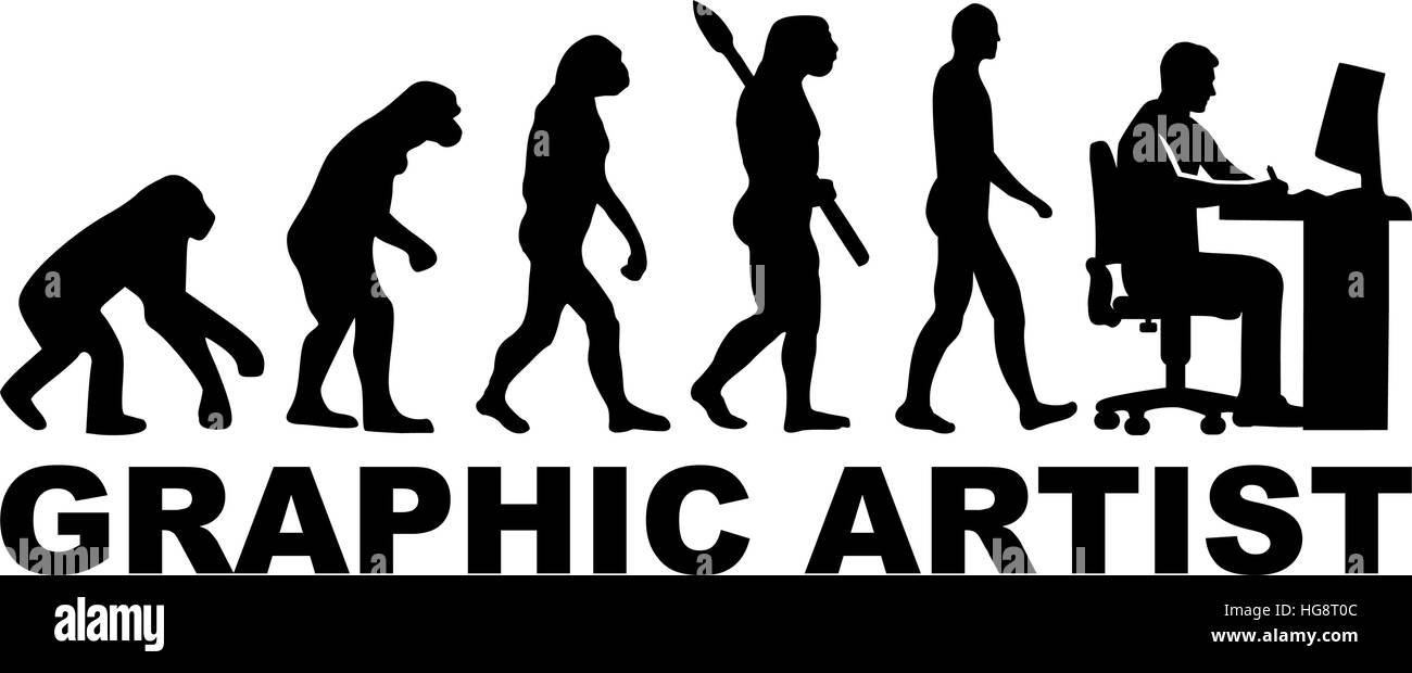 Evolution graphic artist Stock Vector Image & Art - Alamy