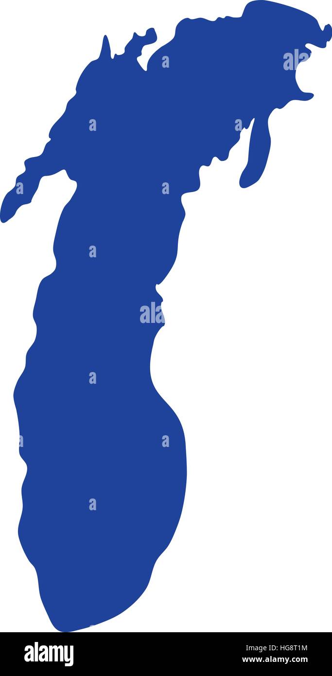 Vector vectors lake michigan map map hi-res stock photography and ...