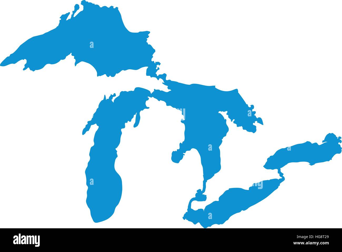 Great Lakes silhouettes Stock Vector Image & Art - Alamy