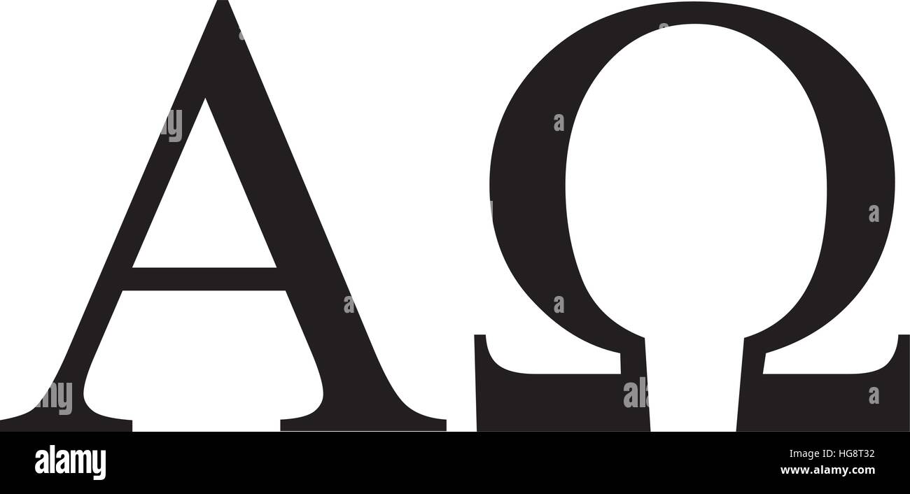 Greek alpha and omega sign Stock Vector Image & Art - Alamy