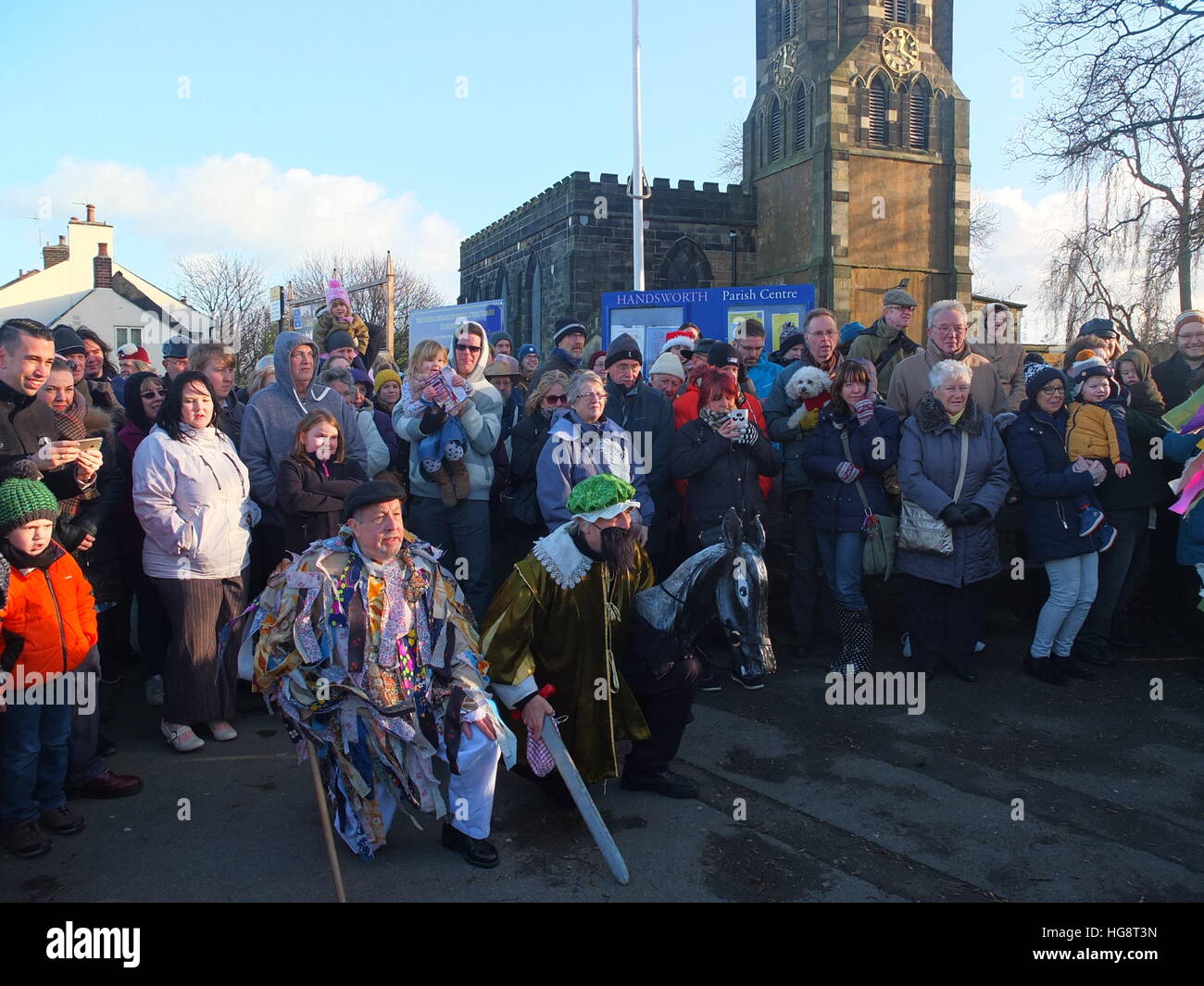 Members of Handsworth Sword Dancers perform a Robin Hood Mummer's Play ...