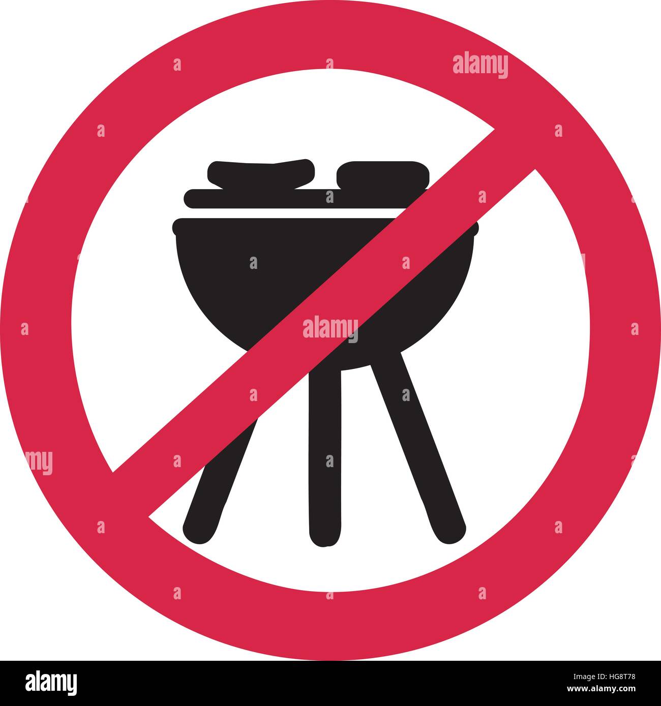 No bbq sign Stock Vector Images - Alamy