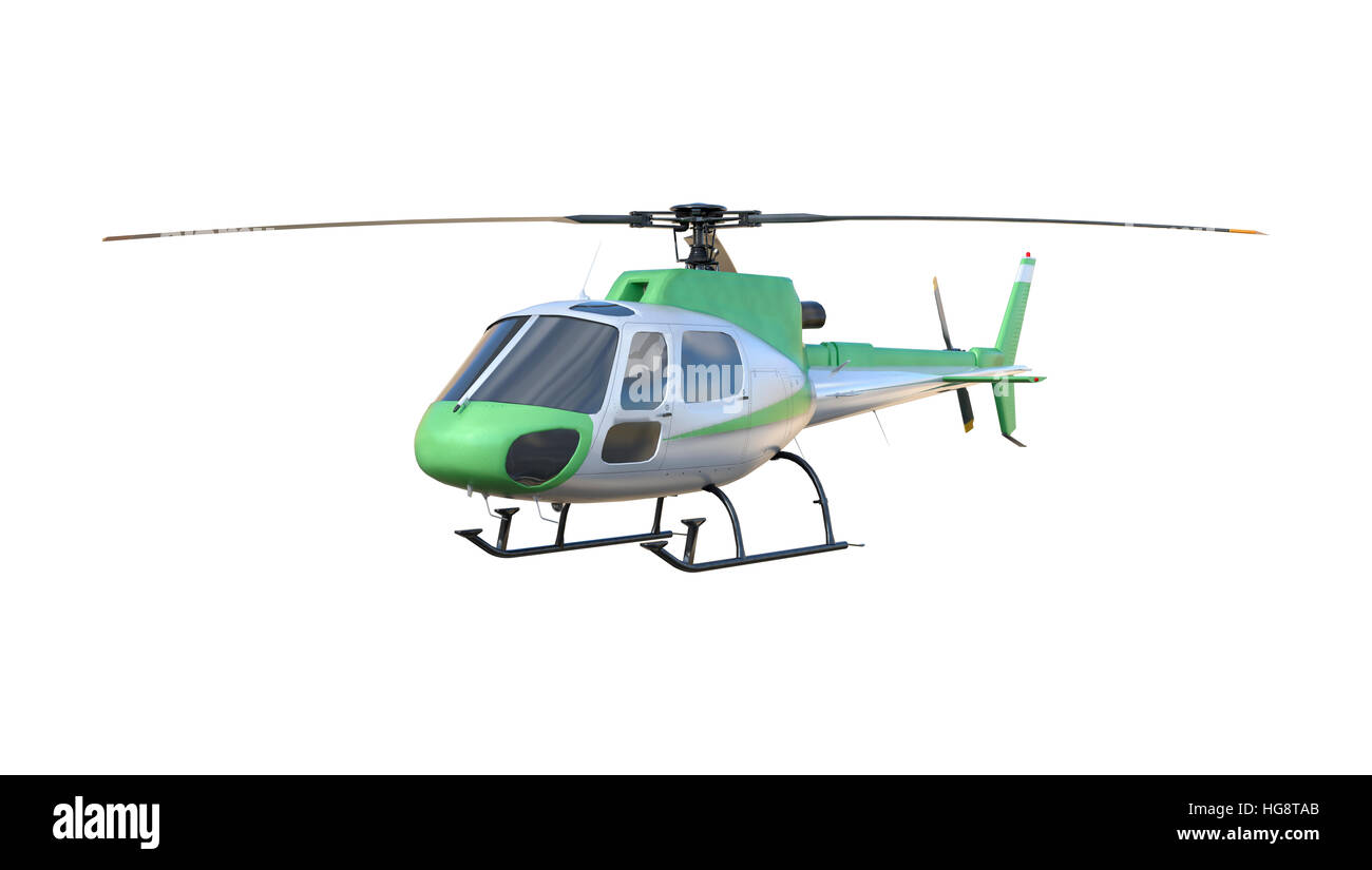 3D rendering of a helicopter isolated on white background Stock Photo ...