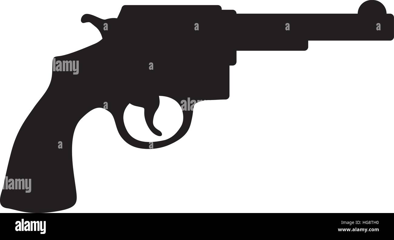 Revolver silhouette hi-res stock photography and images - Alamy