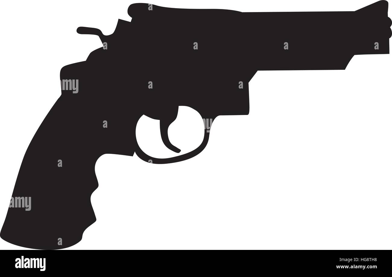 Gun pistol pictogram Stock Vector Images - Alamy