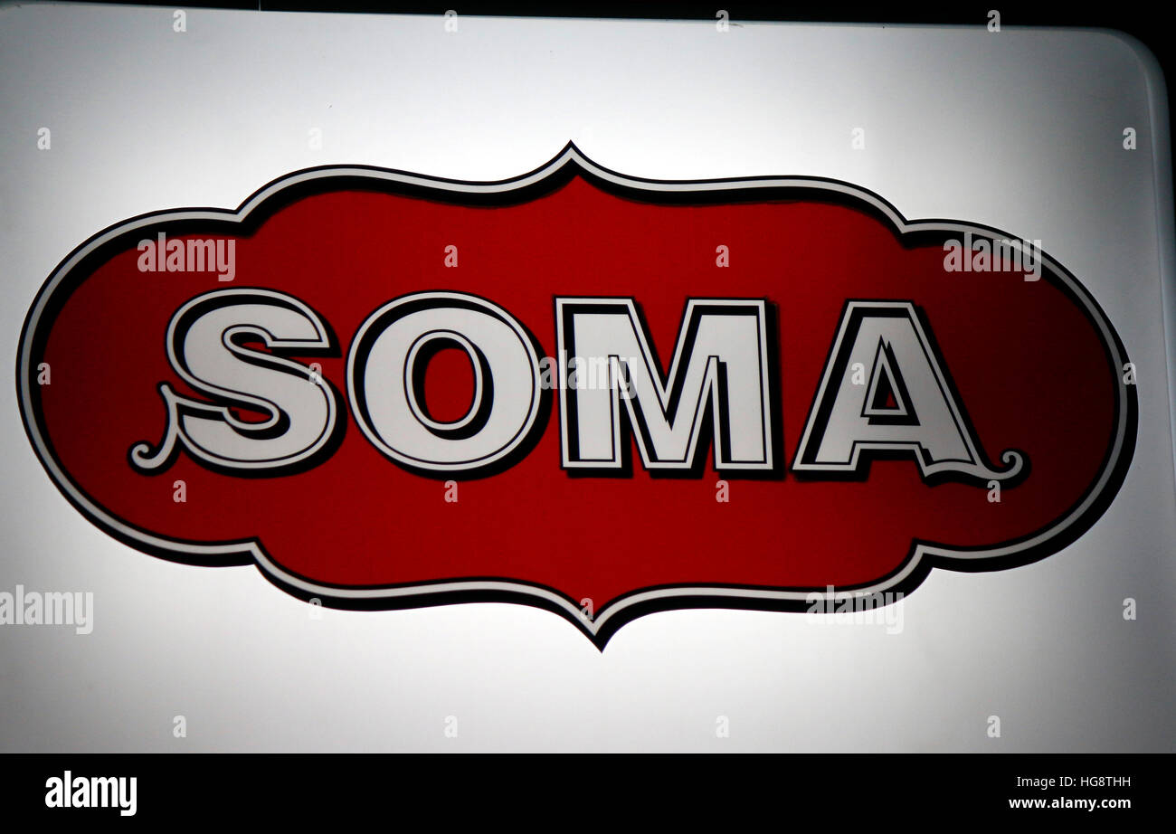 das Logo der Marke "Soma", Berlin Stock Photo - Alamy