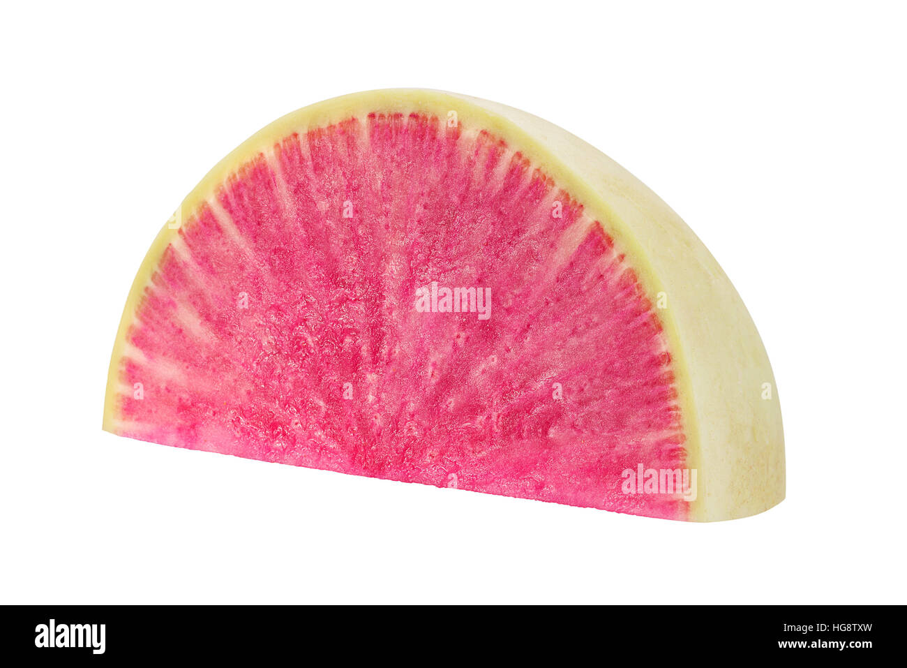 Daikon purple radish vegetable closeup isolated on white Stock Photo ...