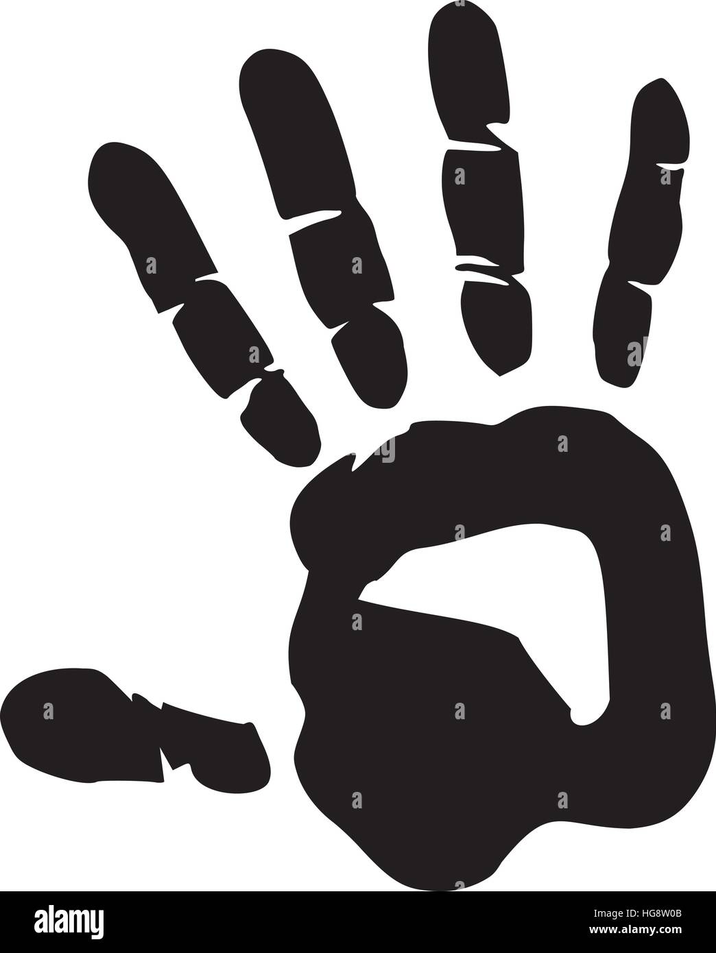 Handprint symbol Stock Vector Art & Illustration, Vector Image ...