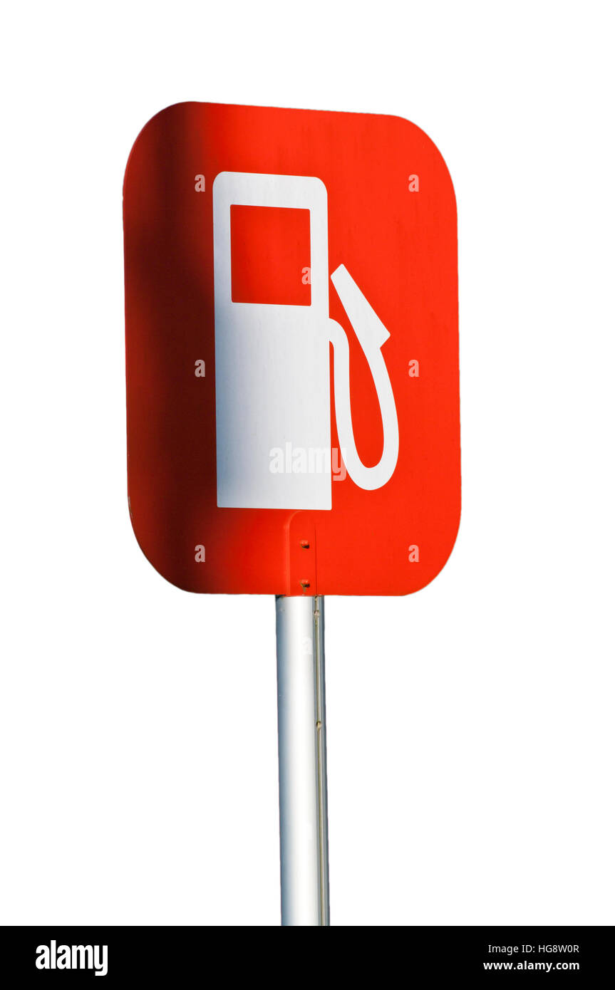 Petrol Station Sign Cut Out Stock Photo - Alamy