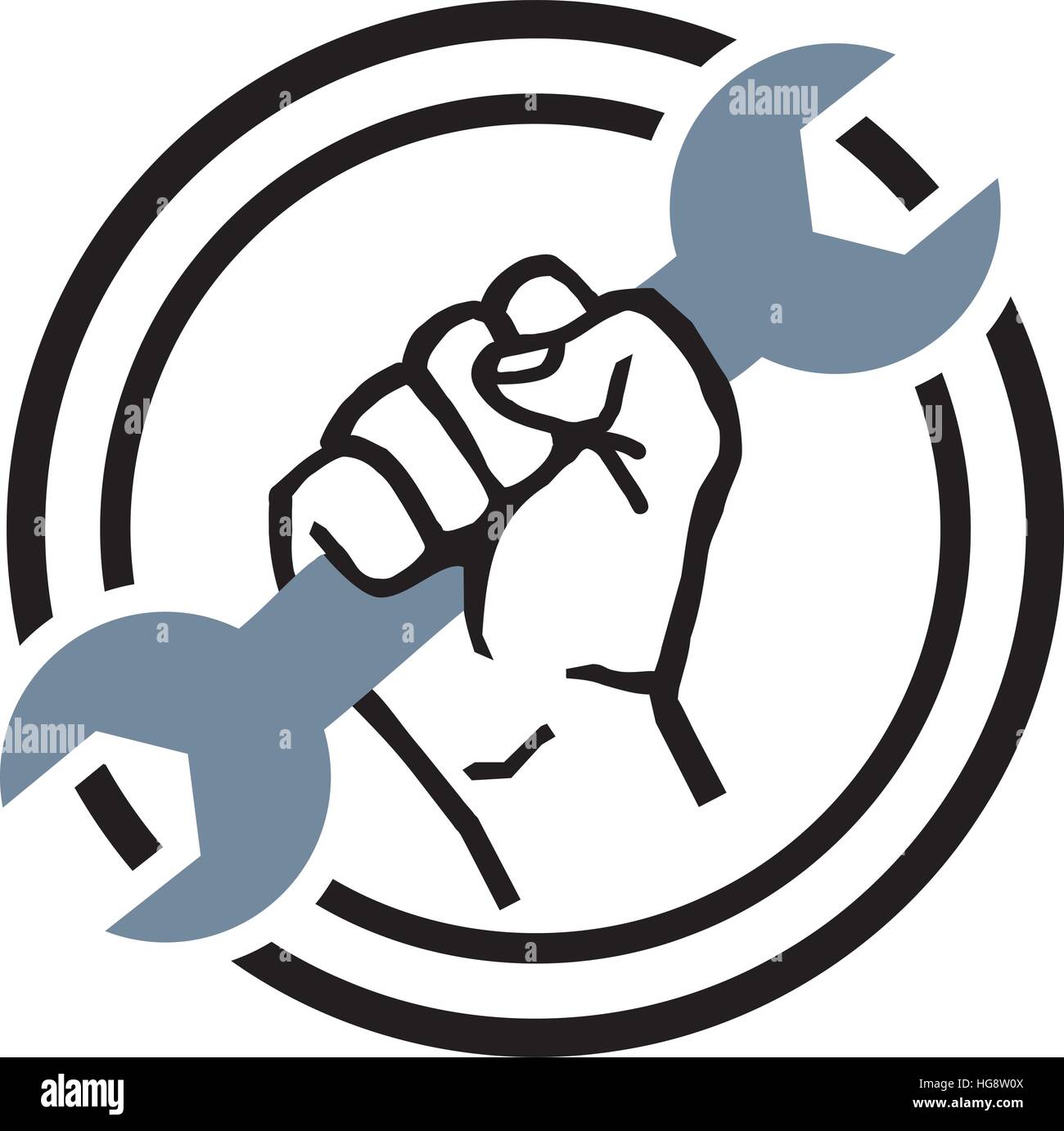 Emblem hand tools Stock Vector Images - Alamy