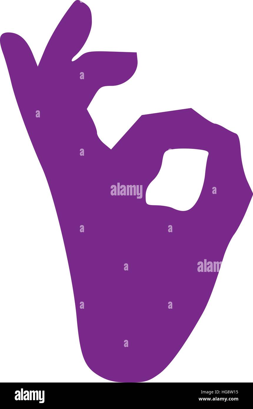 Icon of hand with ok sign Stock Vector Image & Art - Alamy
