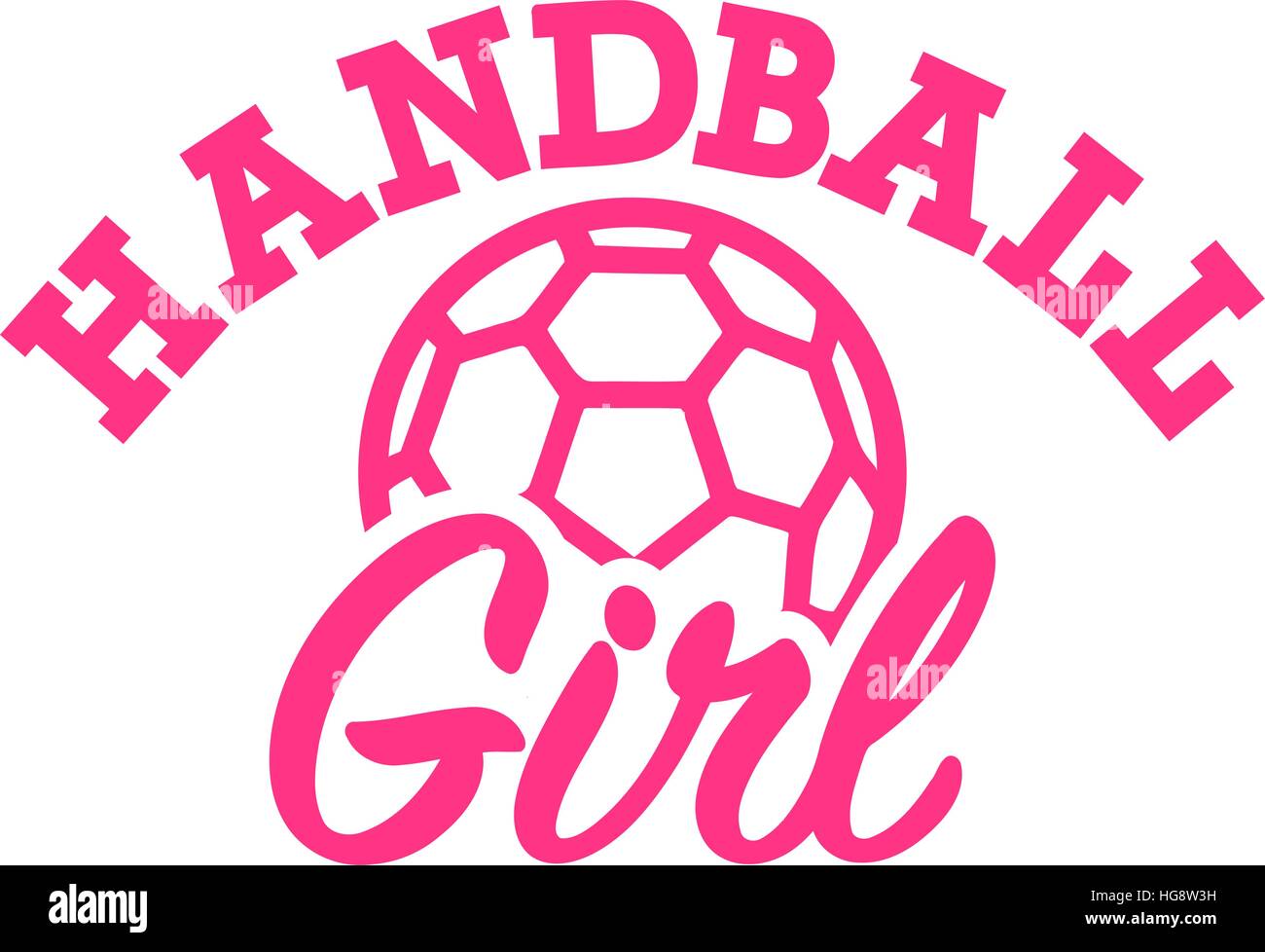 Girl handball Stock Vector Images - Alamy