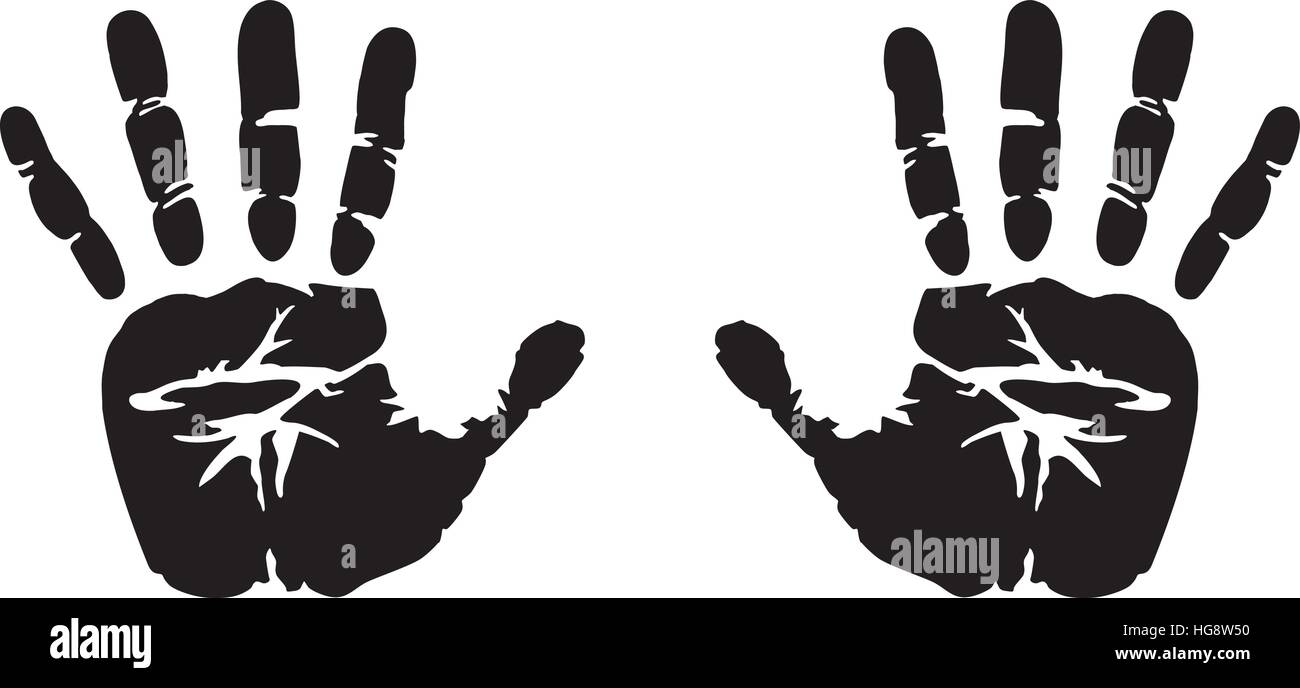 Hand on her chest Stock Vector Images - Alamy