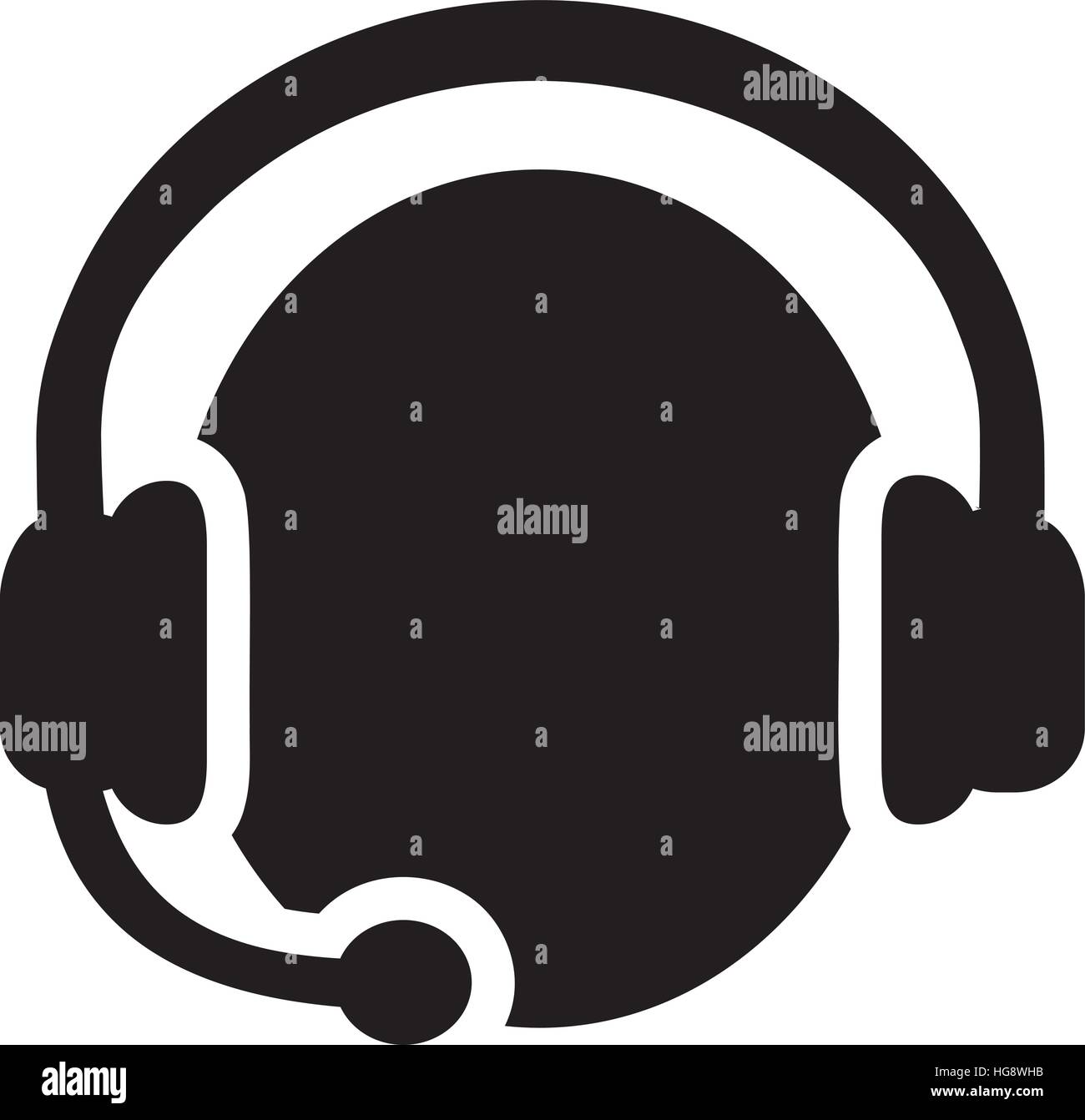 Callcenter icon with Headset Stock Vector Image & Art - Alamy