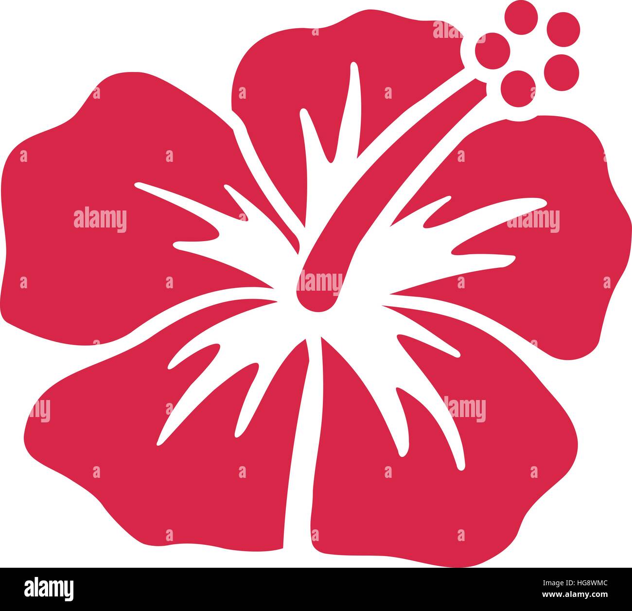 Red hibiscus flower Stock Vector Image & Art - Alamy