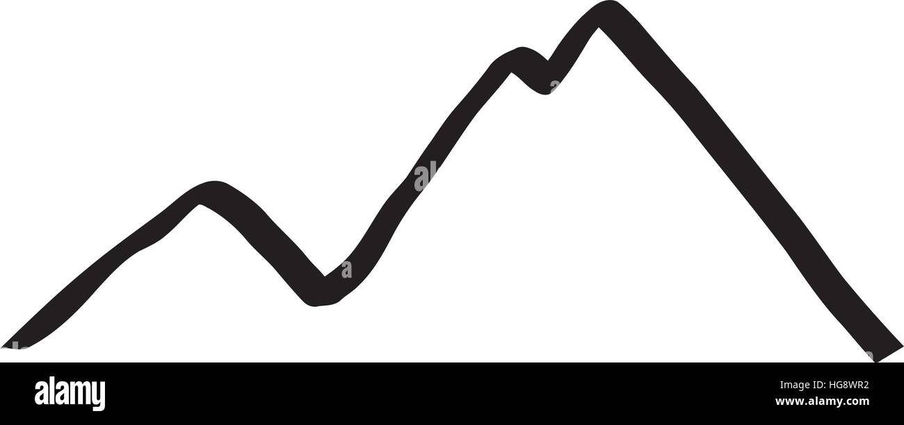 Mountains shape hand drawn Stock Vector Image & Art - Alamy