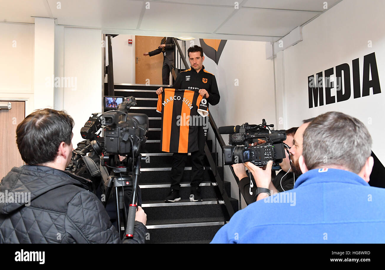 New Hull City manager Marco Silva during the press conference at the ...